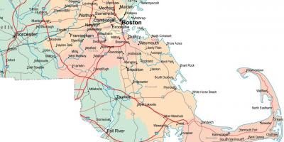 波士顿的地图-地图Boston(美利坚合众国)