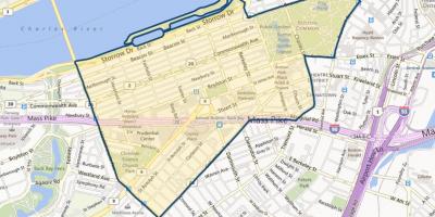 波士顿的地图-地图Boston(美利坚合众国)