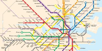 波士顿的地图-地图Boston(美利坚合众国)